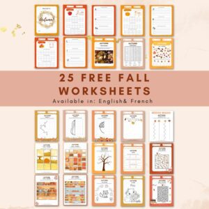 Free Fall Busy Book Printable: Chinese, French, English - Edkids Home