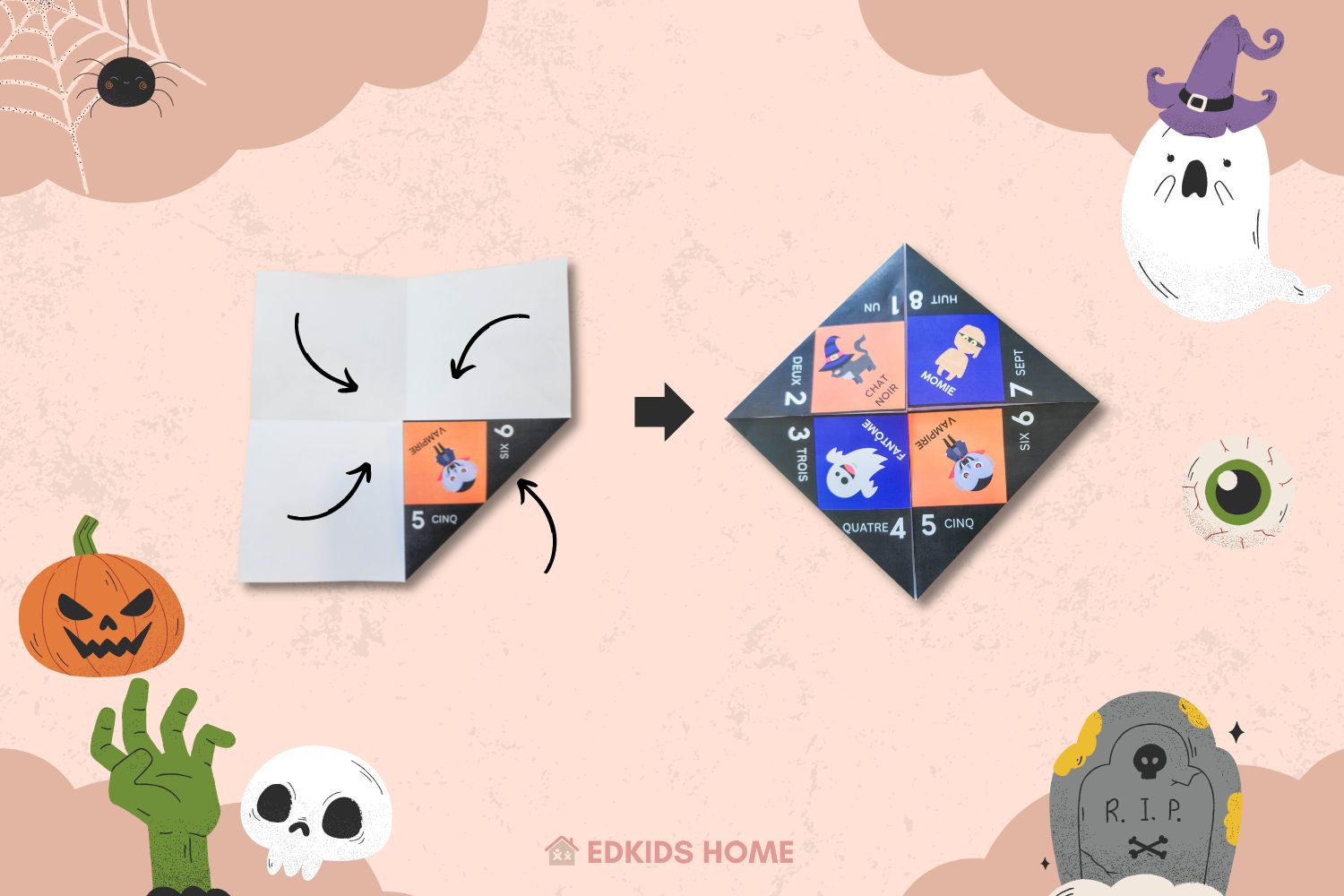 The Ultimate Free Halloween Cootie Catcher: Chinese, French, and ...