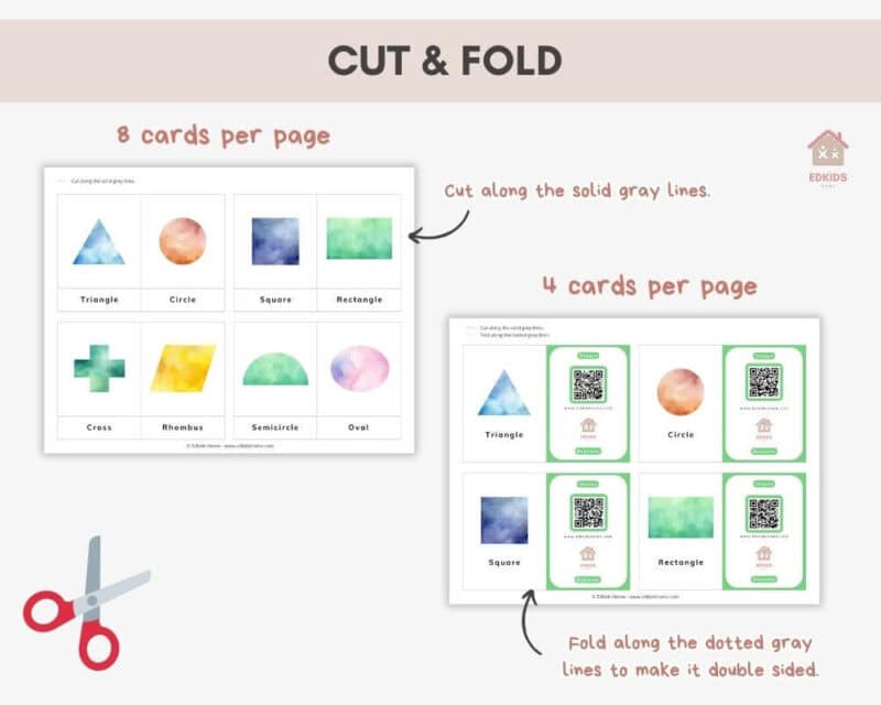 2D Shapes Flashcards - Edkids Home